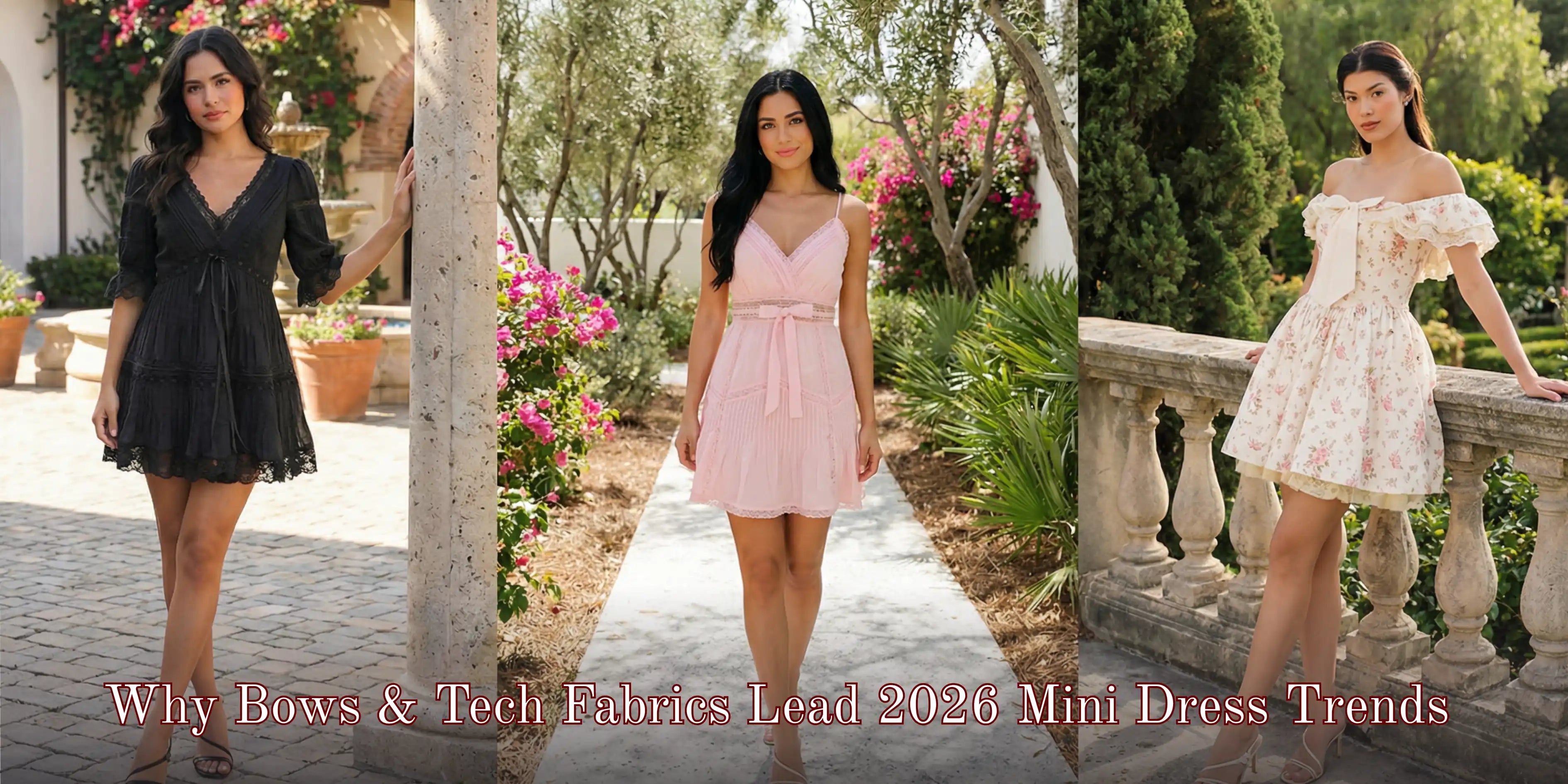 Bows & Tech Fabrics: 2026 Mini Dress Trends | Pretty Pixie